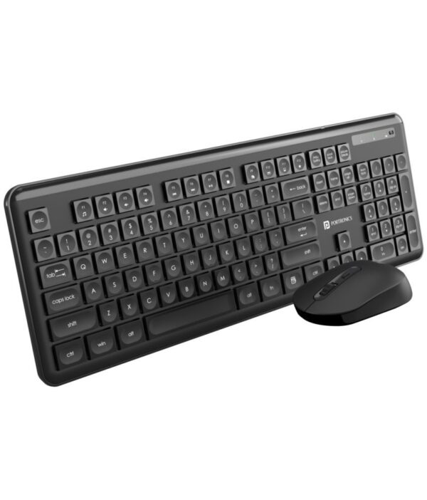 Portronics Key4 Combo 2.4GHz Wireless Keyboard Mouse Combo (Black ...